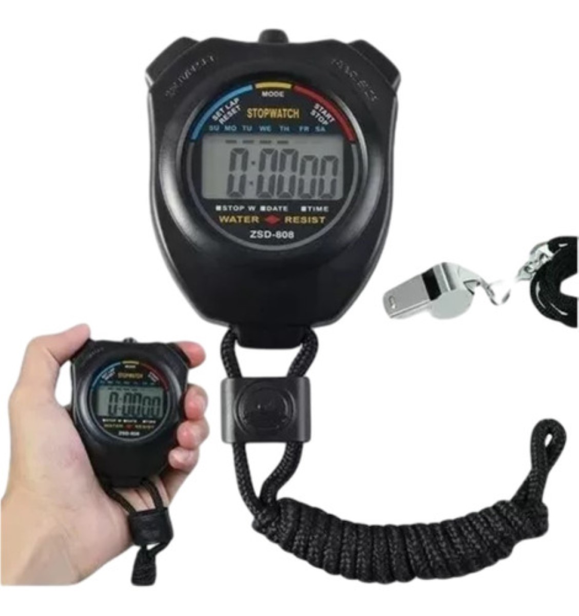 "Cronómetro Digital Y Profesional Para Cronometros Digitales negro