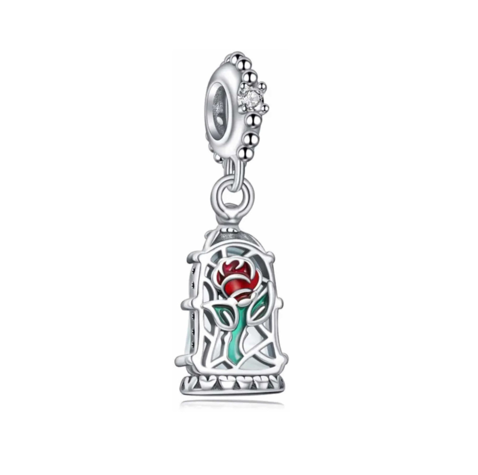 Charm Rosa Bella Bestia Flor Compatible.