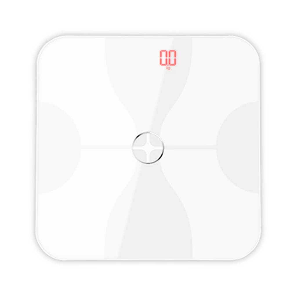 Báscula smart fitness de vidrio bluetooth Bs1 - Zeta - Blanca