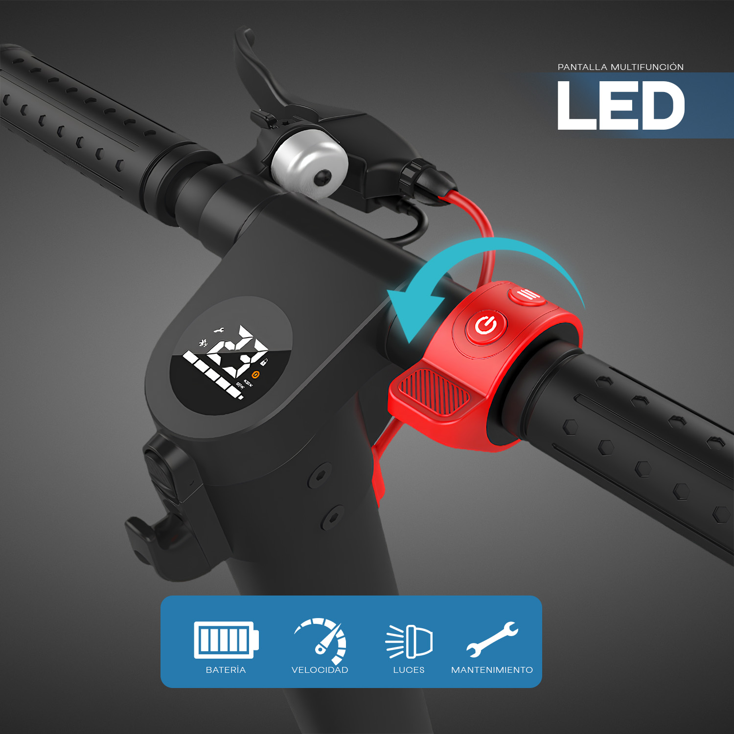 Scooter Eléctrico Plegable Moboss X7 25km/h Negro