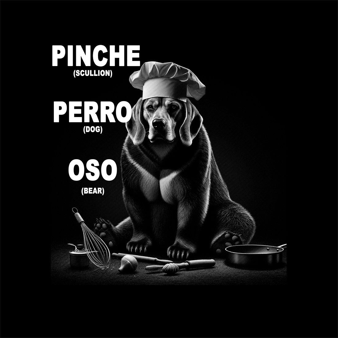 Playera para caballero AxoloTee - Pinche Perro Oso