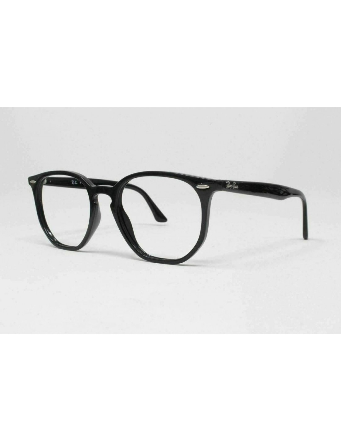 Lentes de sol Ray Ban Oftalmico Rb7151 2000 Hexagonal Negro Brillante