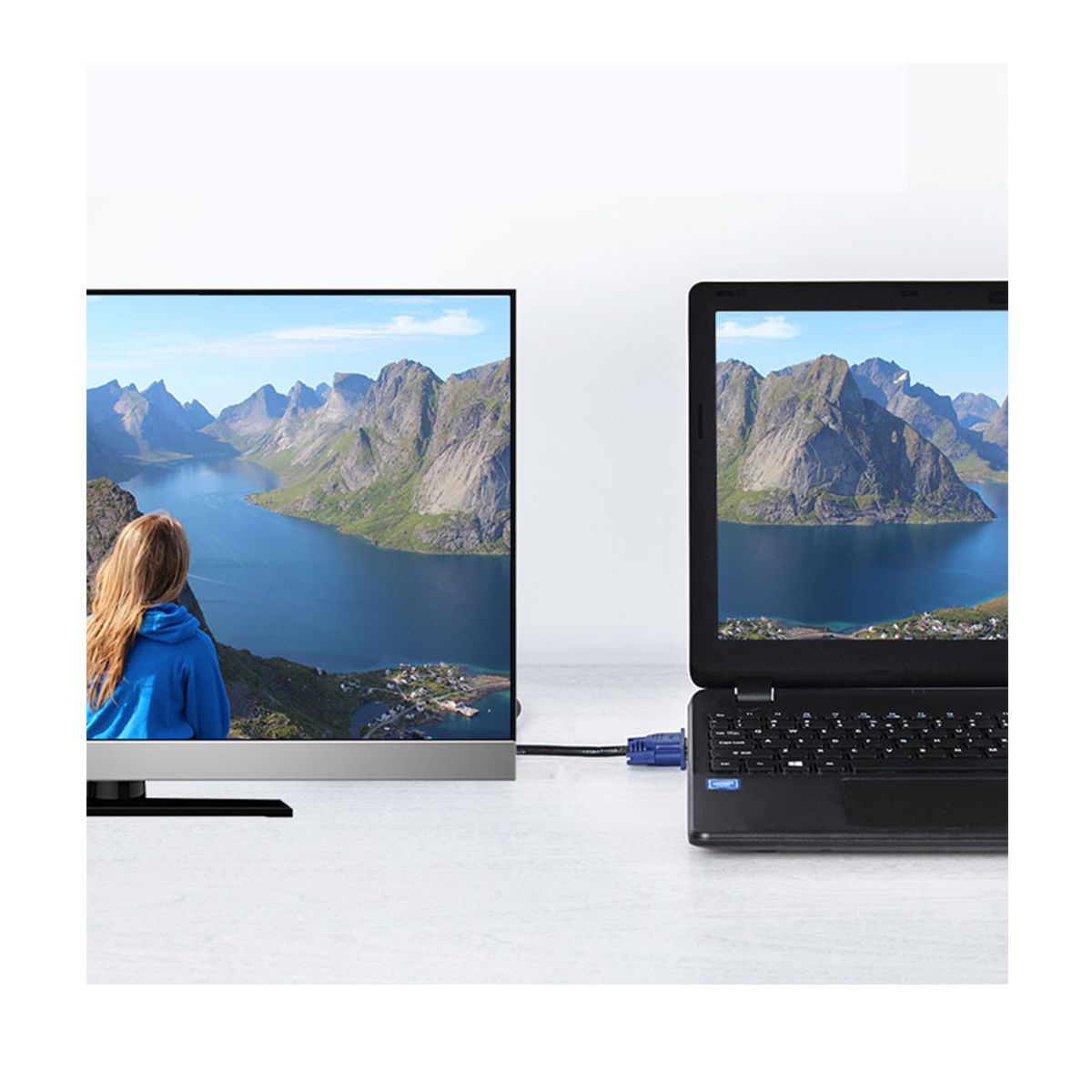 Cable VGA Macho 3 Metros Compatible Con PC Laptop Proyector.