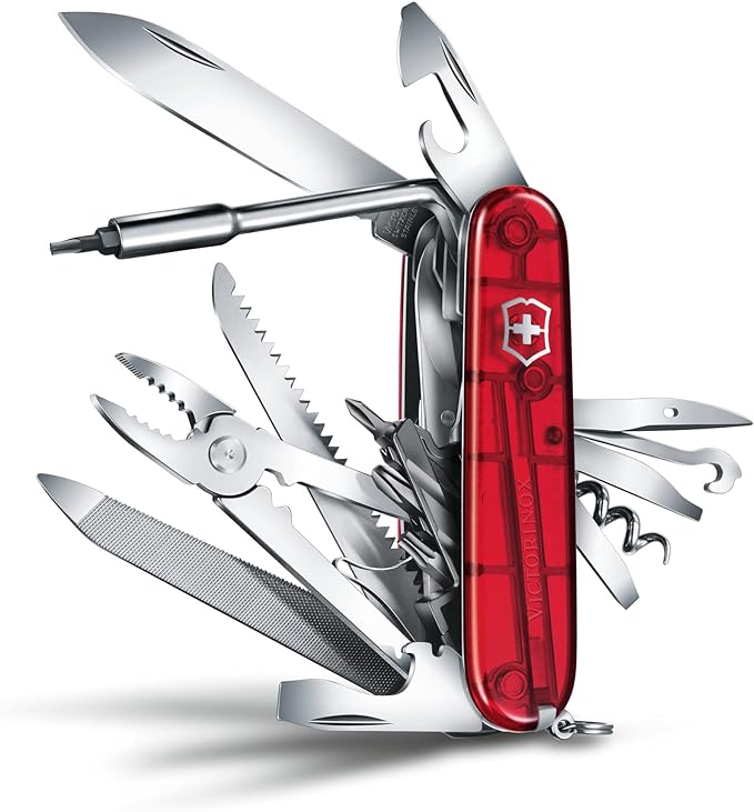 Victorinox Navaja Cybertool, Roja Transparente, 39 Usos.