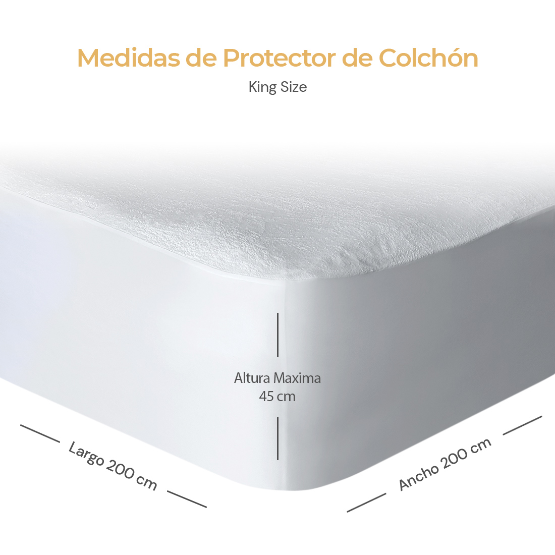 Cubre colchon King Size Impermeable Tela TENCEL PREMIUM ORGANICA Anti ...