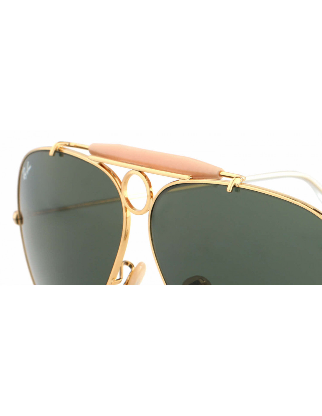 Lentes de sol Ray Ban RB3138 W3401 Shooter Aviator Negro G-15 Dorado