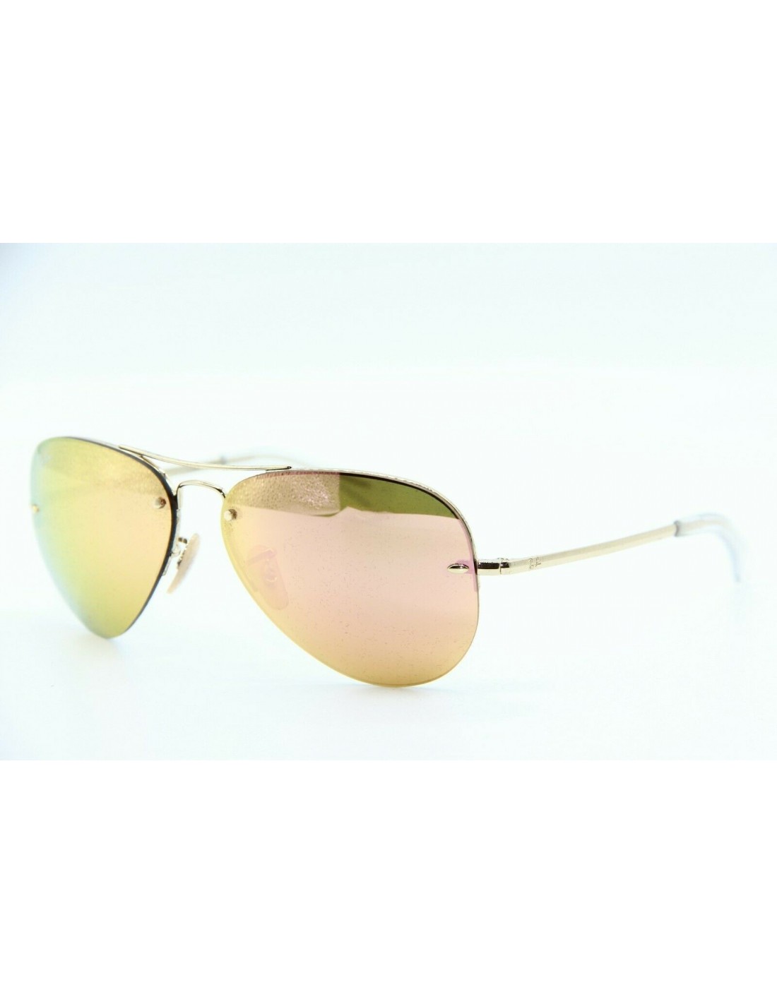 Lentes de sol Ray Ban RB3449 001/2Y Aviator Terracota Espejo Dorado