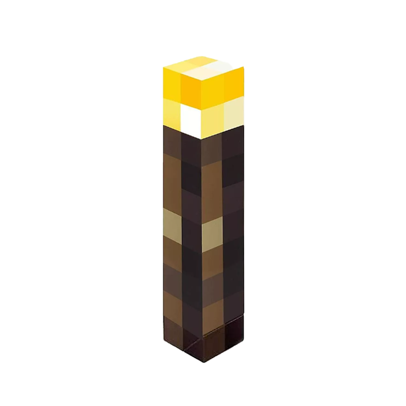 Lámpara Antorcha Led Minecraft Brownstone Luz Noche 3 Modos.