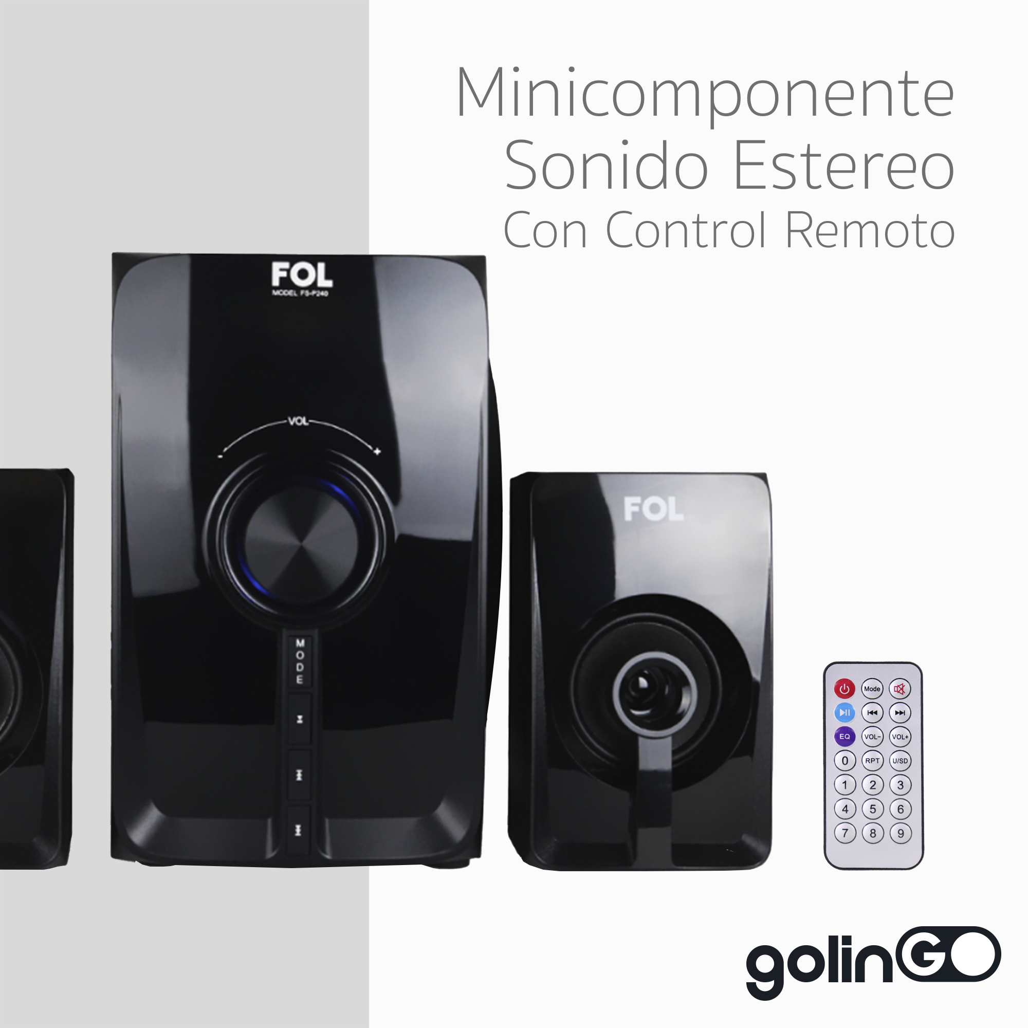Bocina Multimedia Fol Bluetooth Estereo Luz Led Con Altavoz Pro.