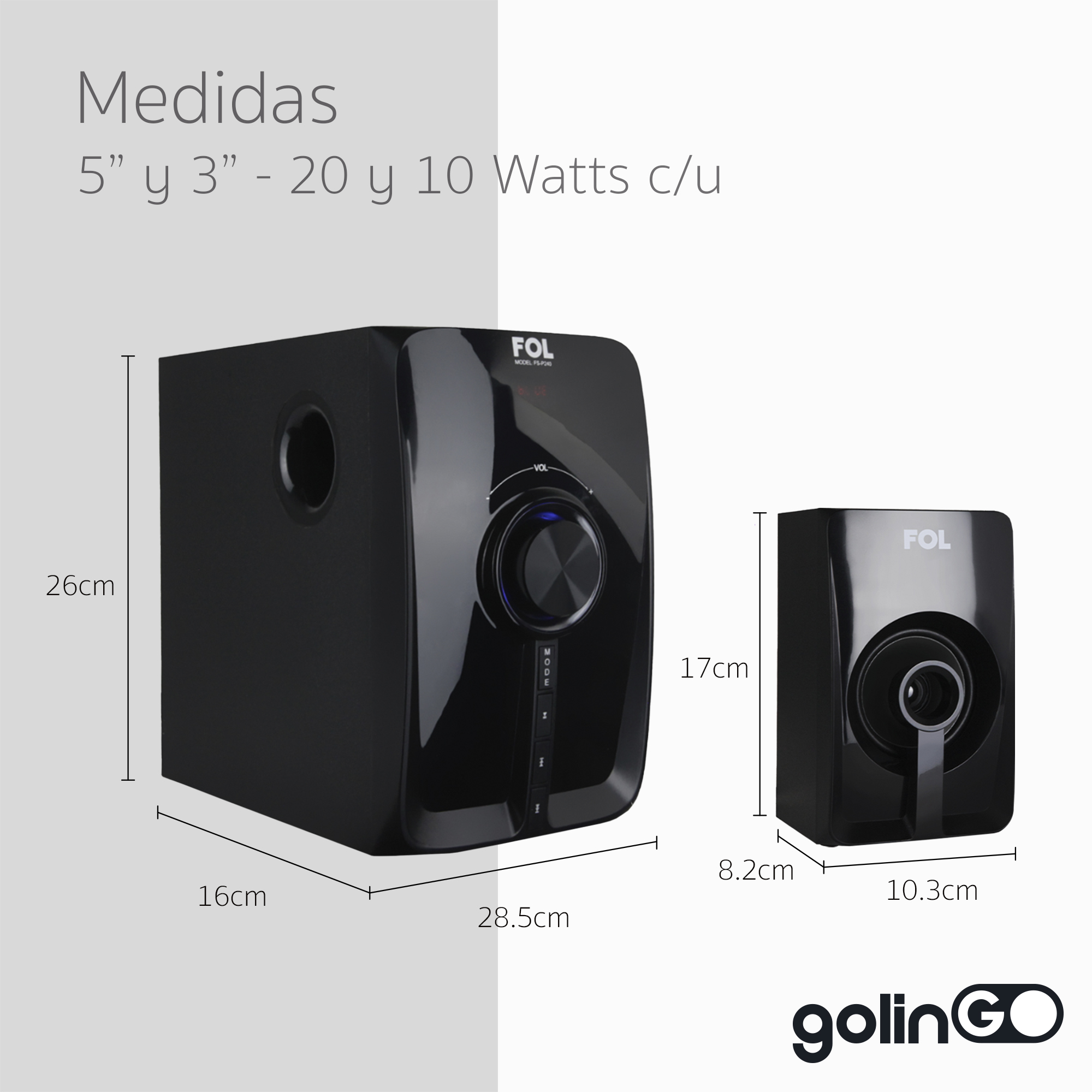 Bocina Multimedia Fol Bluetooth Estereo Luz Led Con Altavoz Pro.
