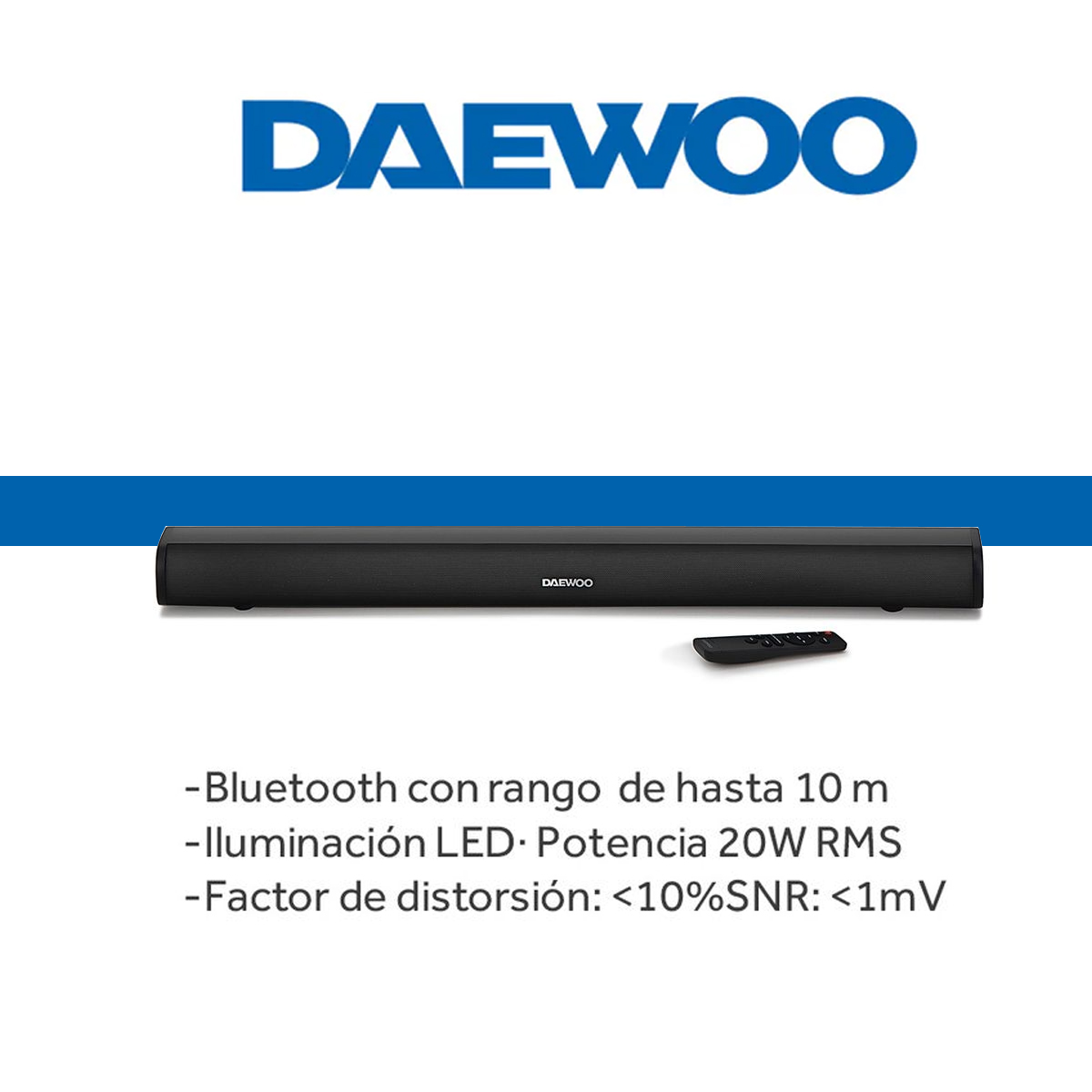 Barra De Sonido Daewoo Bocina Inalámbrica Bluetooth 32" Con Luces Led ...