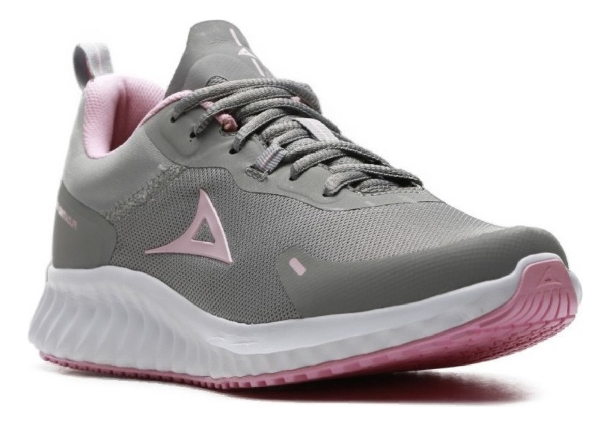 Tenis Pirma Running Deportivos Para Dama Modelo 4005 Gris rosa.