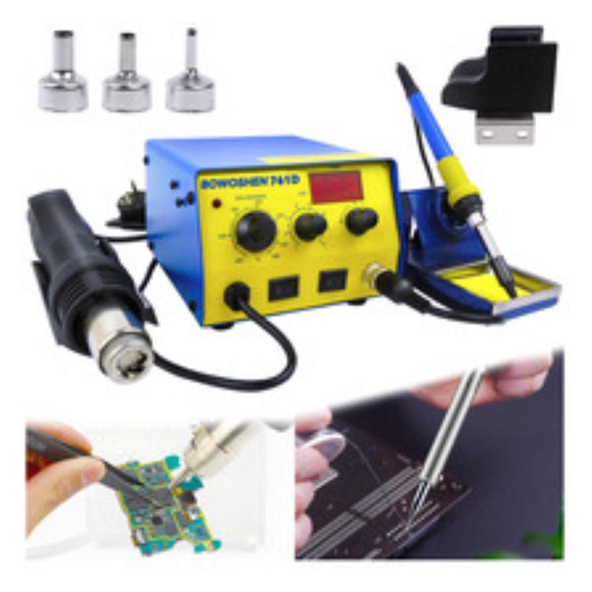 Estación De Soldar 2 En 1 Pistola De Calor Y Cautín