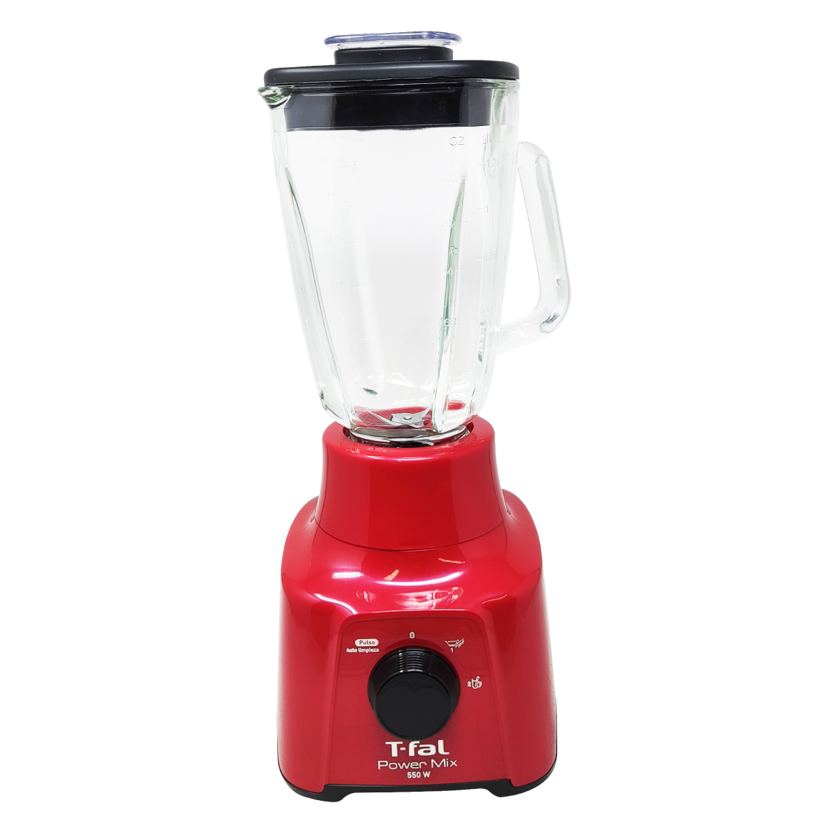 Licuadora 2 Vel Vaso de Vidrio PowerMix Roja T-FAL ln2835mx.