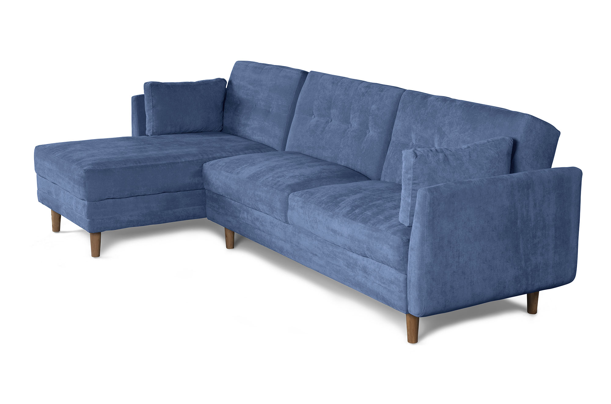 Sala Modular Aperol Azul Makora Beehive Memory Foam de velvet.