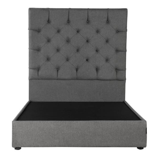 Cabecera Queen Size Dicasa Capri con Base Cama Riva Gris