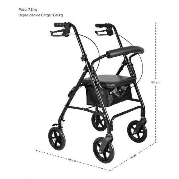 Andadera 2 En 1 Ortopedica Adulto Mayor Plegable Asiento