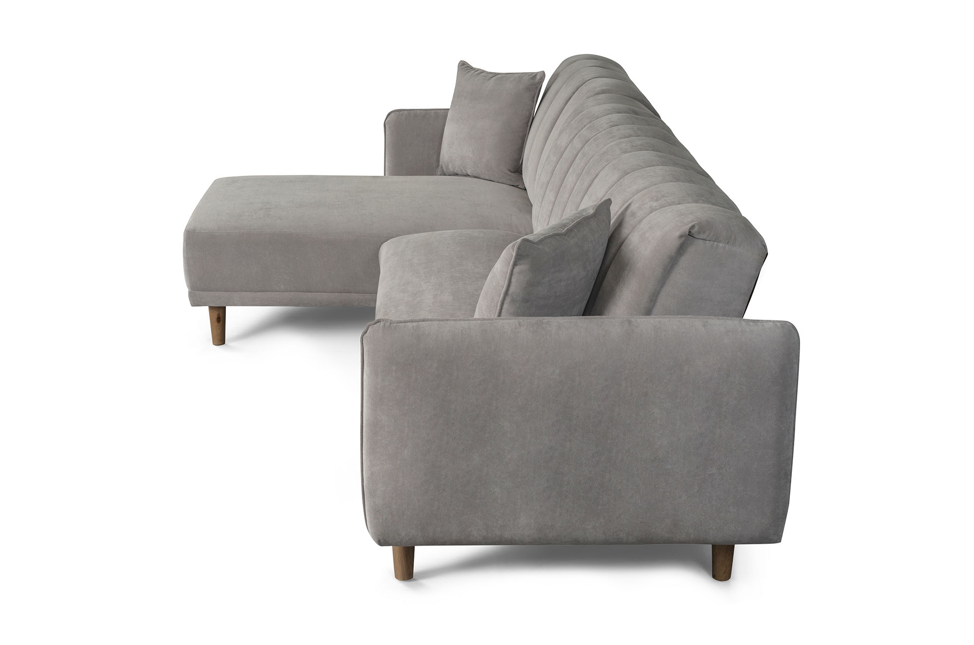 Sala Modular Bottari Gris Claro Makora Beehive Memory Foam De Velvet