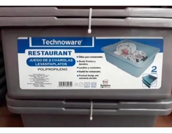 Charola Levantaplatos 2pzs Technoware Polipropileno.