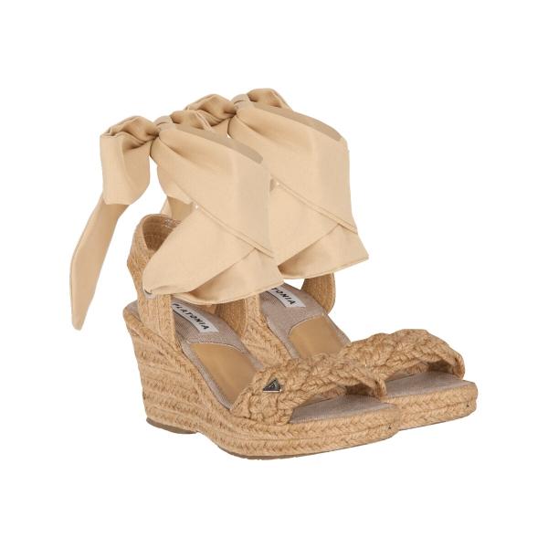 Alpargata De Plataforma Con Yute Ajuste Estilizado Para Mujer Color Beige