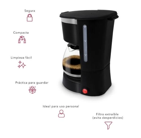 Cafetera Eléctrica RCA Con Jarra De Cristal Rc-caf1 650ML no requiere ...