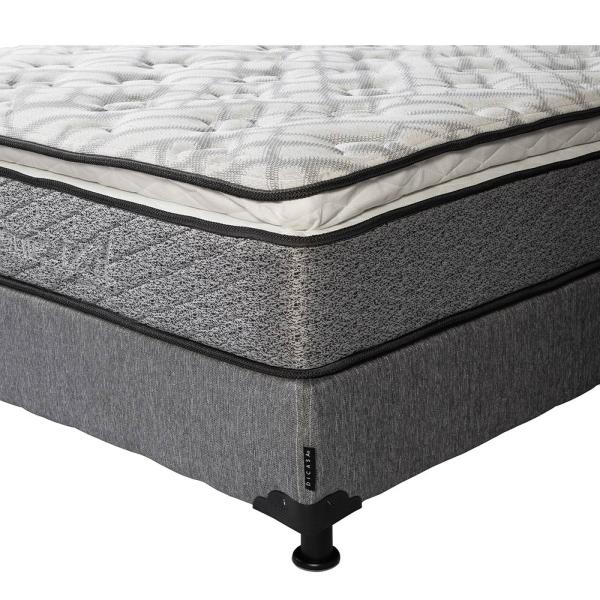 Colchón King Size Restonic Vail con Box Gris y Almohada