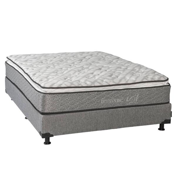 Colchón Queen Size Restonic Vail con Box Dicasa Gris