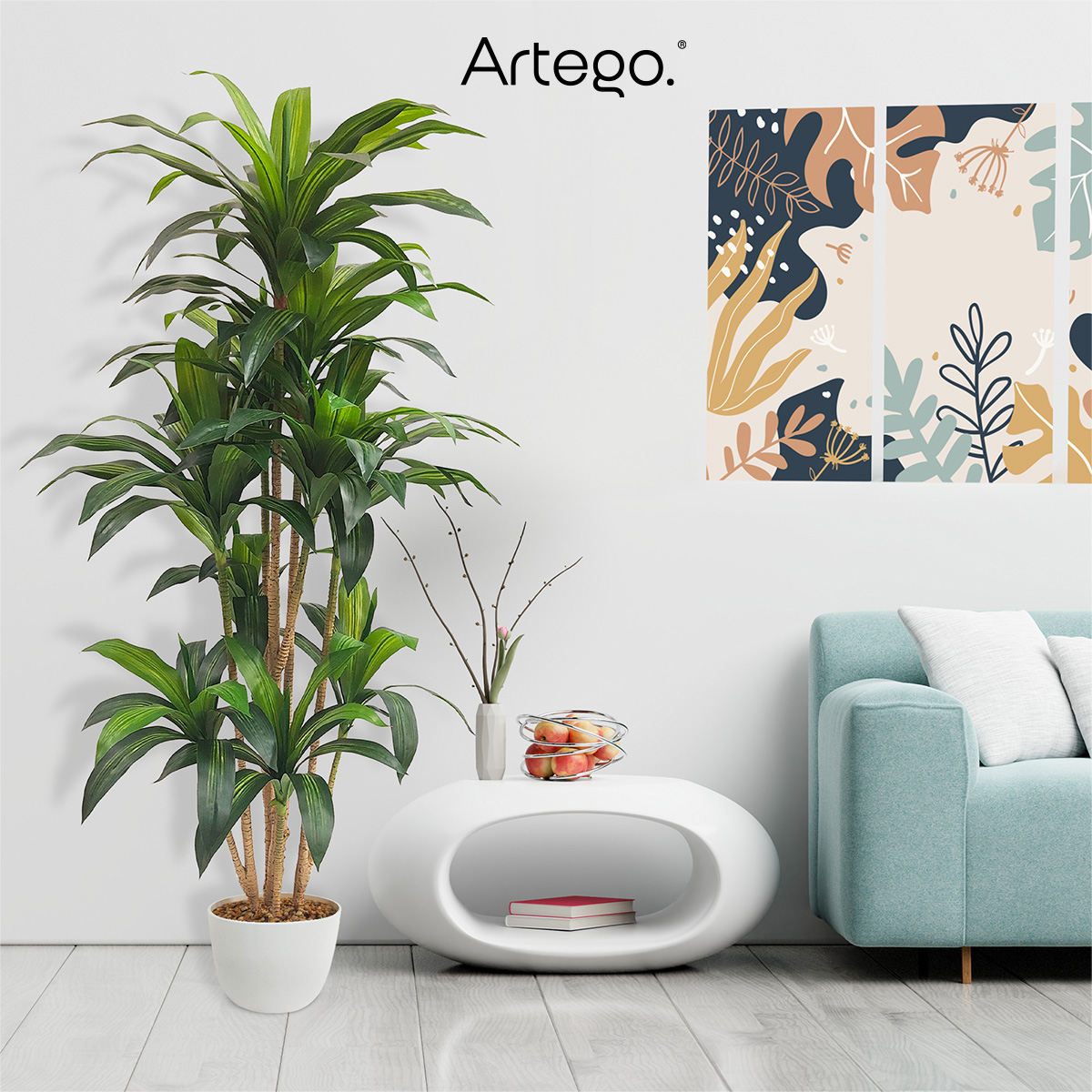 Planta artificial decorativa moderna con maceta Dracaena Palo de Brasil ...