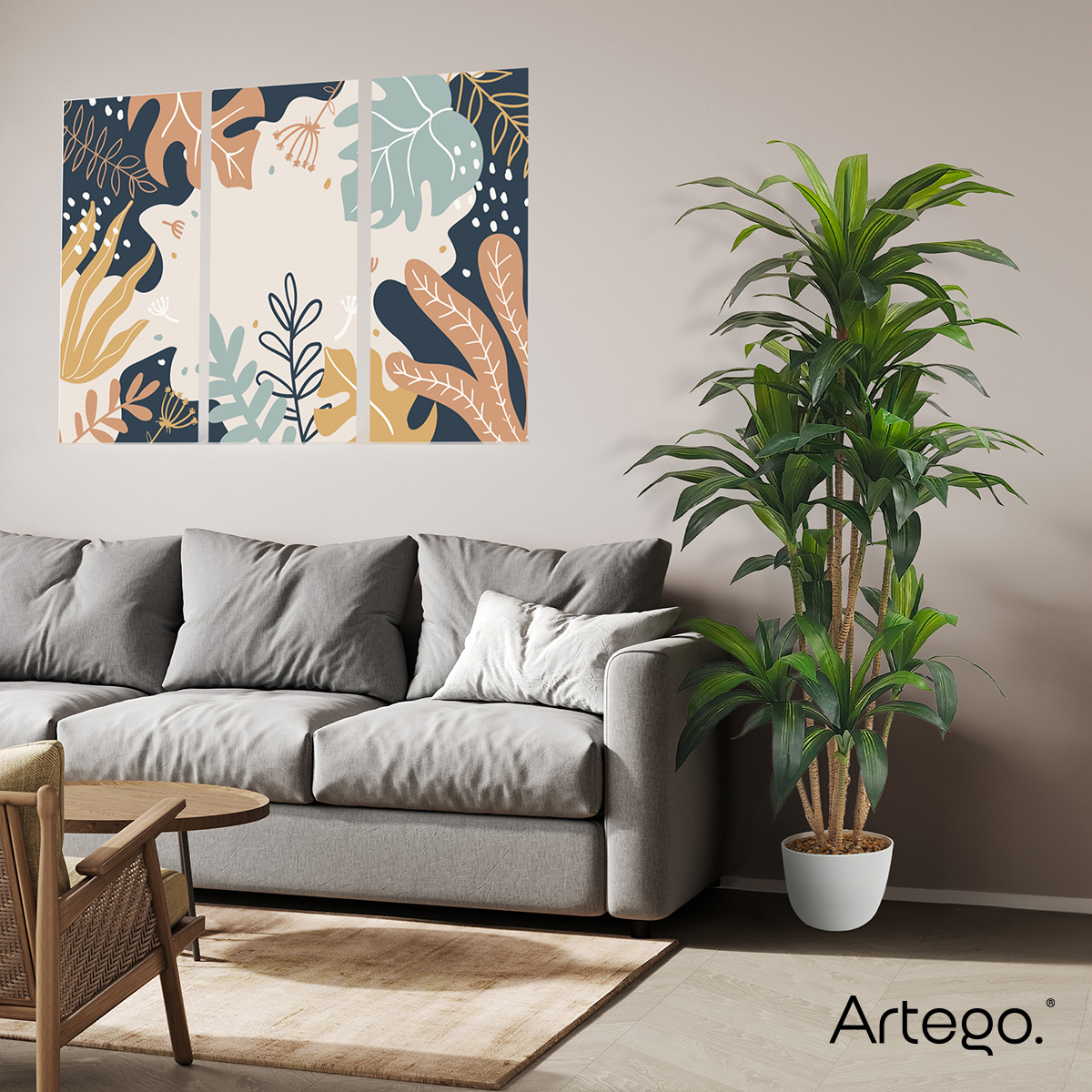 Planta artificial decorativa moderna con maceta Dracaena Palo de Brasil ...