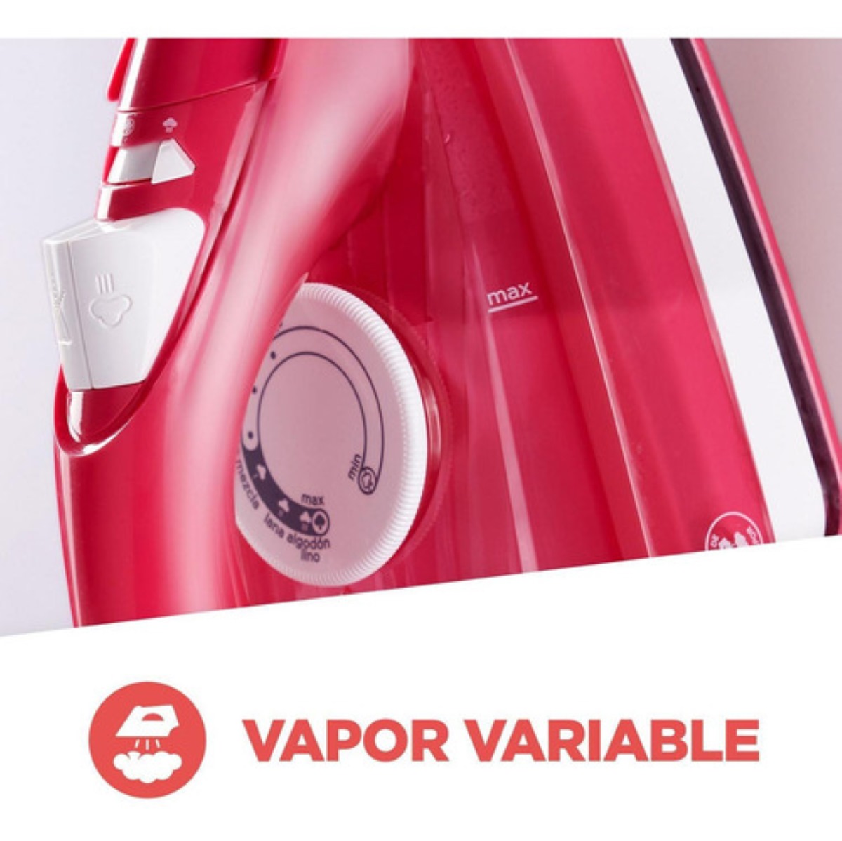 Plancha Vapor Black And Decker Irbd302 Antiadherente Color Rojo