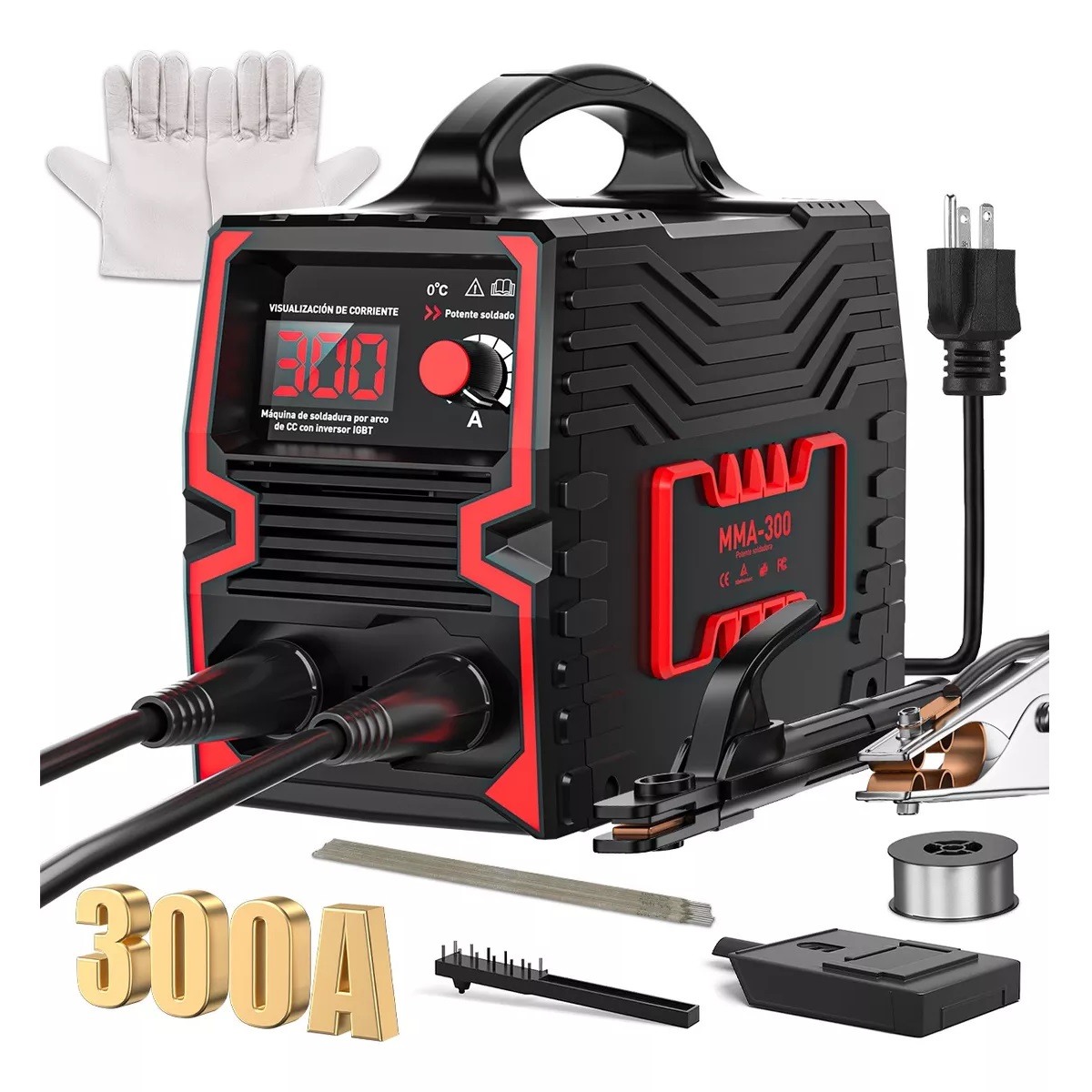 Soldadora Inverter Mma-300a Máquina De Soldar 110v Portátil.