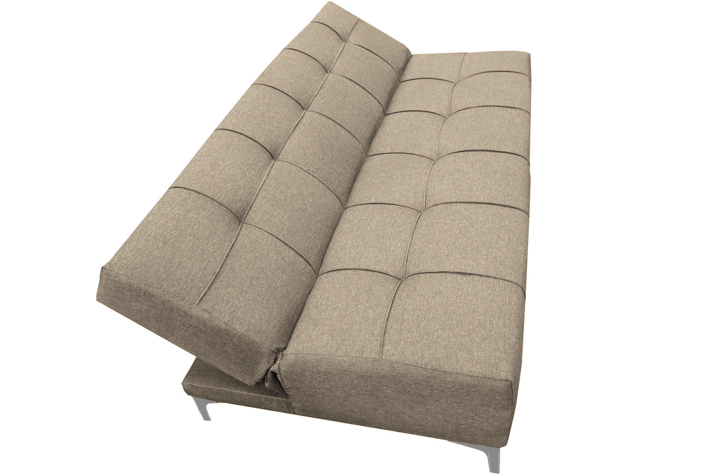 Sofa Cama Reclinable El Bazar Store New York Beige , Futon 3 posiciones, Sala.