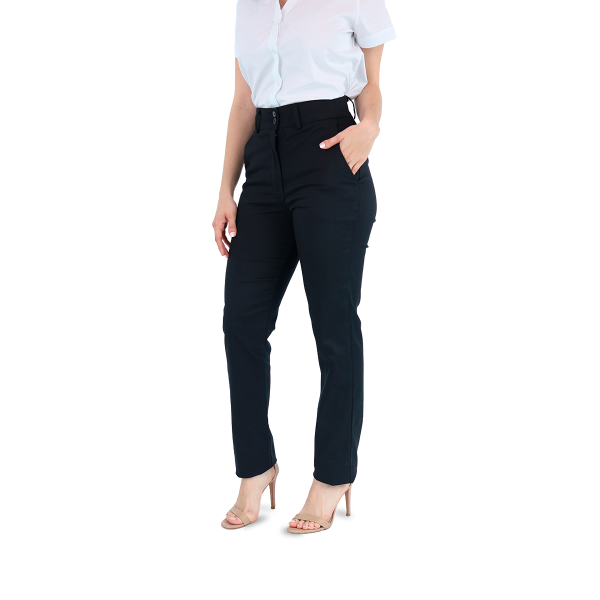 Pantalón de vestir de dama corte recto marca Rams Cottons
