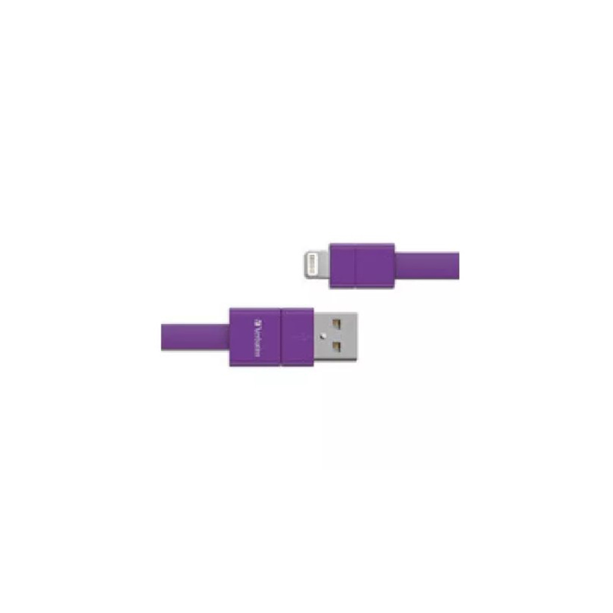 Cable Lightning Para Sincronización y Carga 20cm Plano PVC Morado ...