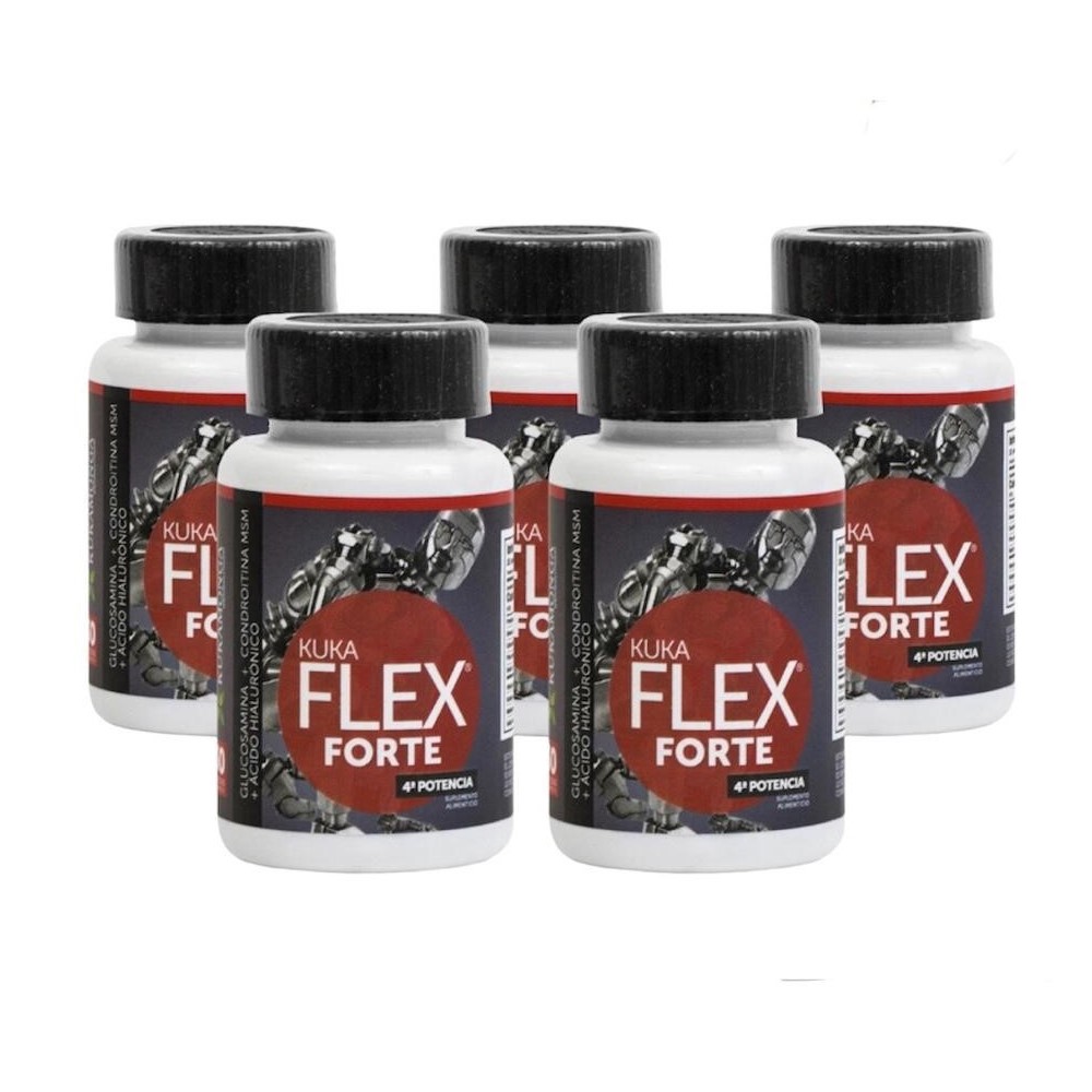 Kit 5 Frascos Kuka Flex Forte 30 capletas.