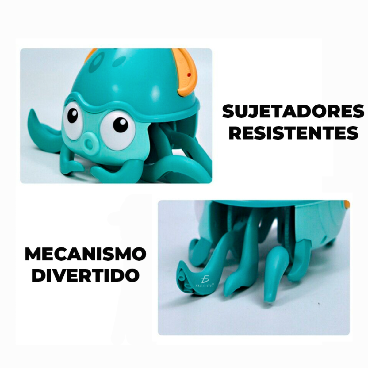 Juguete de Calamar con movimiento para bebé uso para bañera y terrestre.