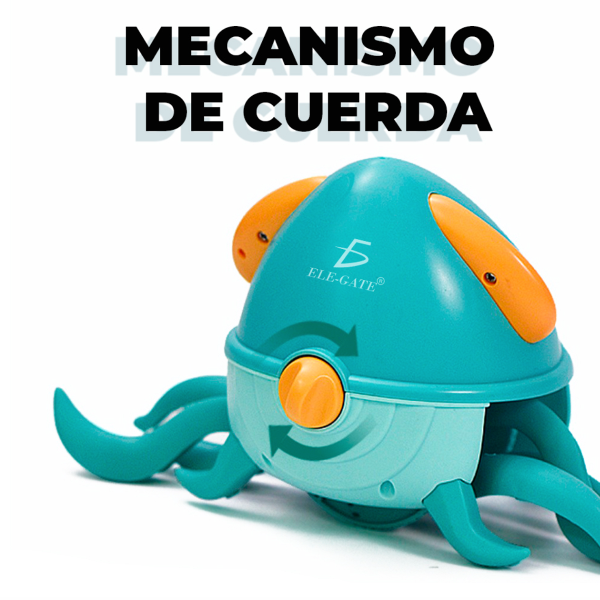 Juguete de Calamar con movimiento para bebé uso para bañera y terrestre.