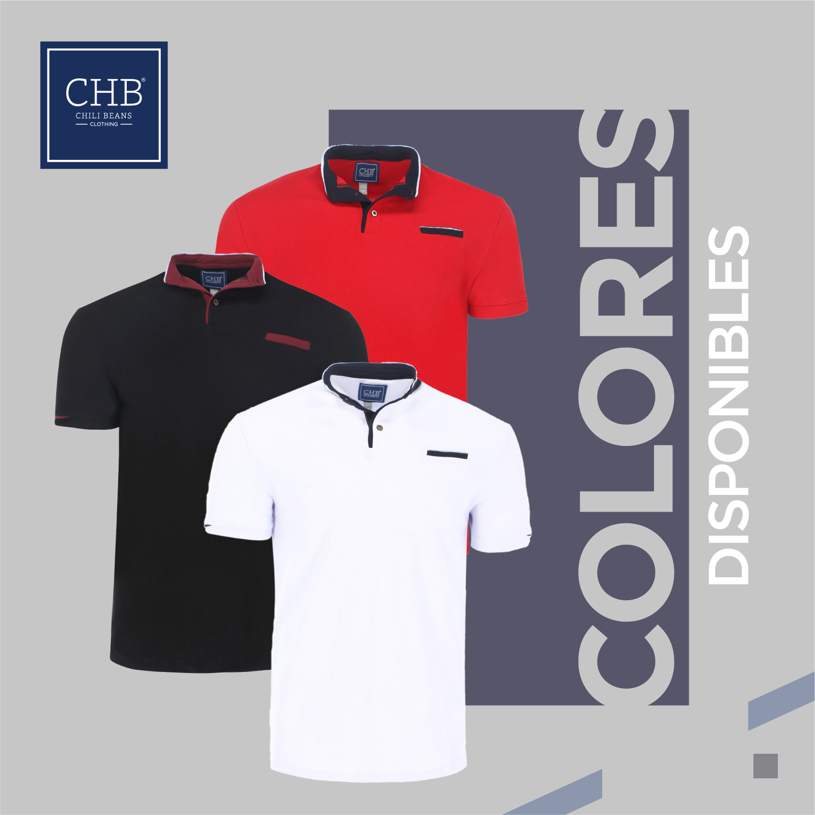 Playera Tipo Polo Color Rojo Para Hombre Slim Fit CHB Chili Beans ...