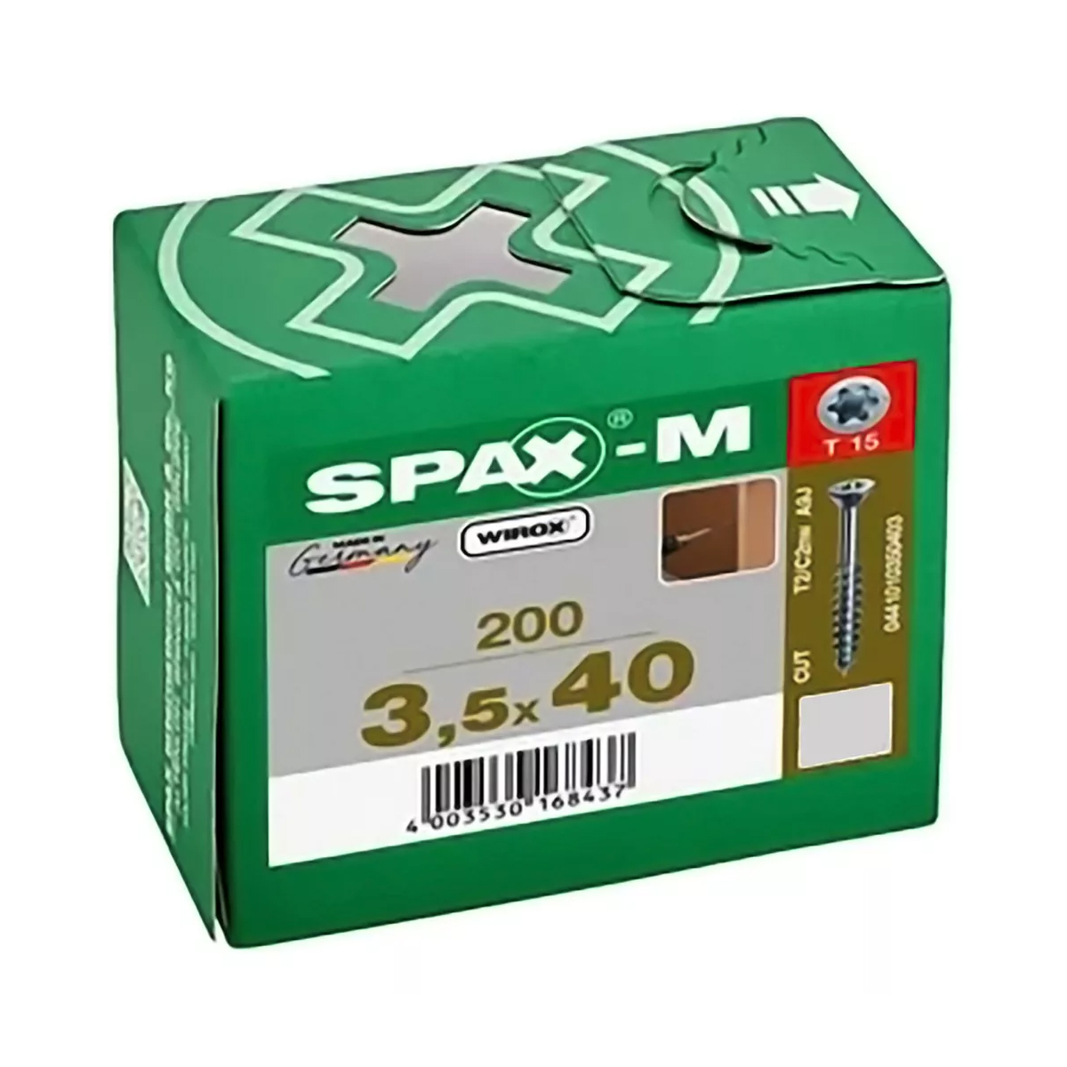 Tornillos Spax-m 3.5 X 40 Caja de 200 Tornillos Para Mdf