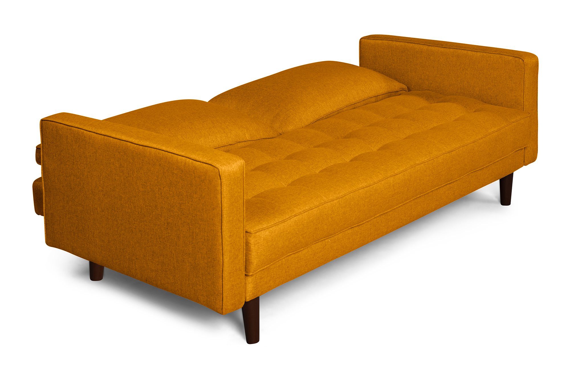 Sofá Cama Salim Mostaza Makora Beehive de lino.