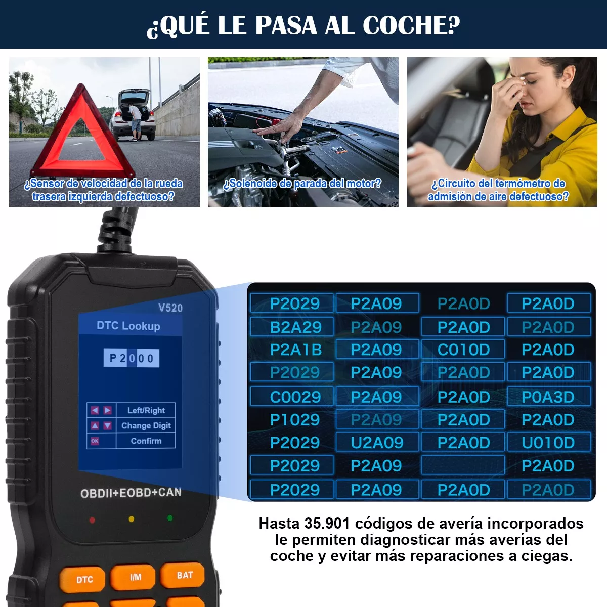 Obd2 Profesional Scanner Para Auto 35901 Códigos Avería.
