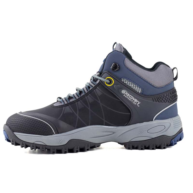 Botas Camping Para Hombre Outdoor Discovery 2080 Negro Azul.