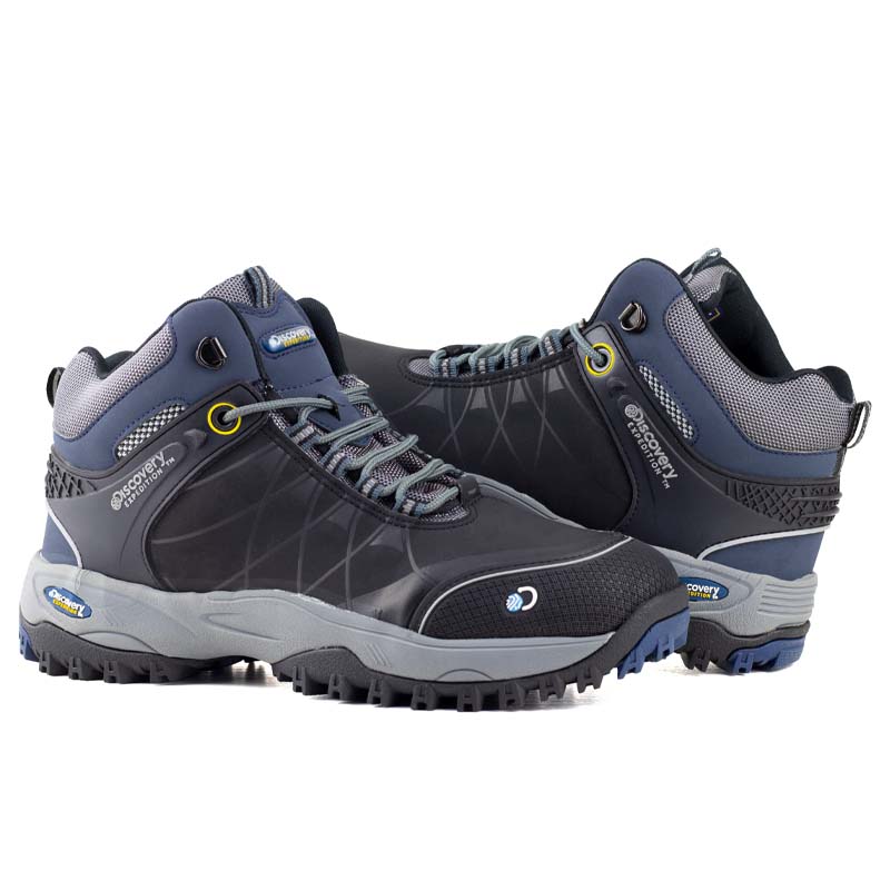 Botas Camping Para Hombre Outdoor Discovery 2080 Negro Azul.
