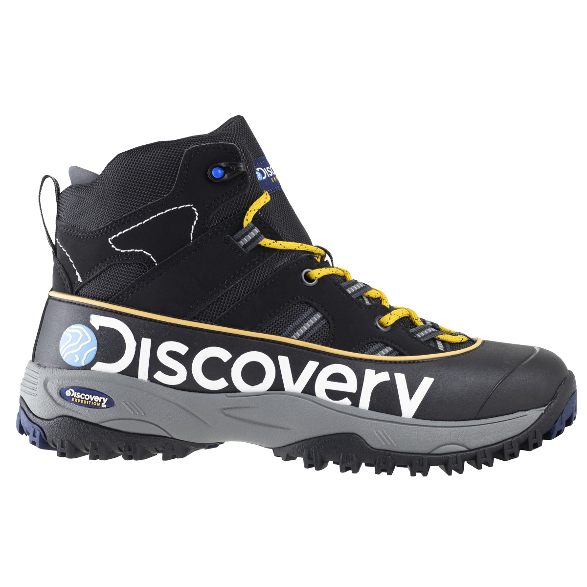 Botas Para Hombre Camping Hiking Discovery 2084 Negro Confort.
