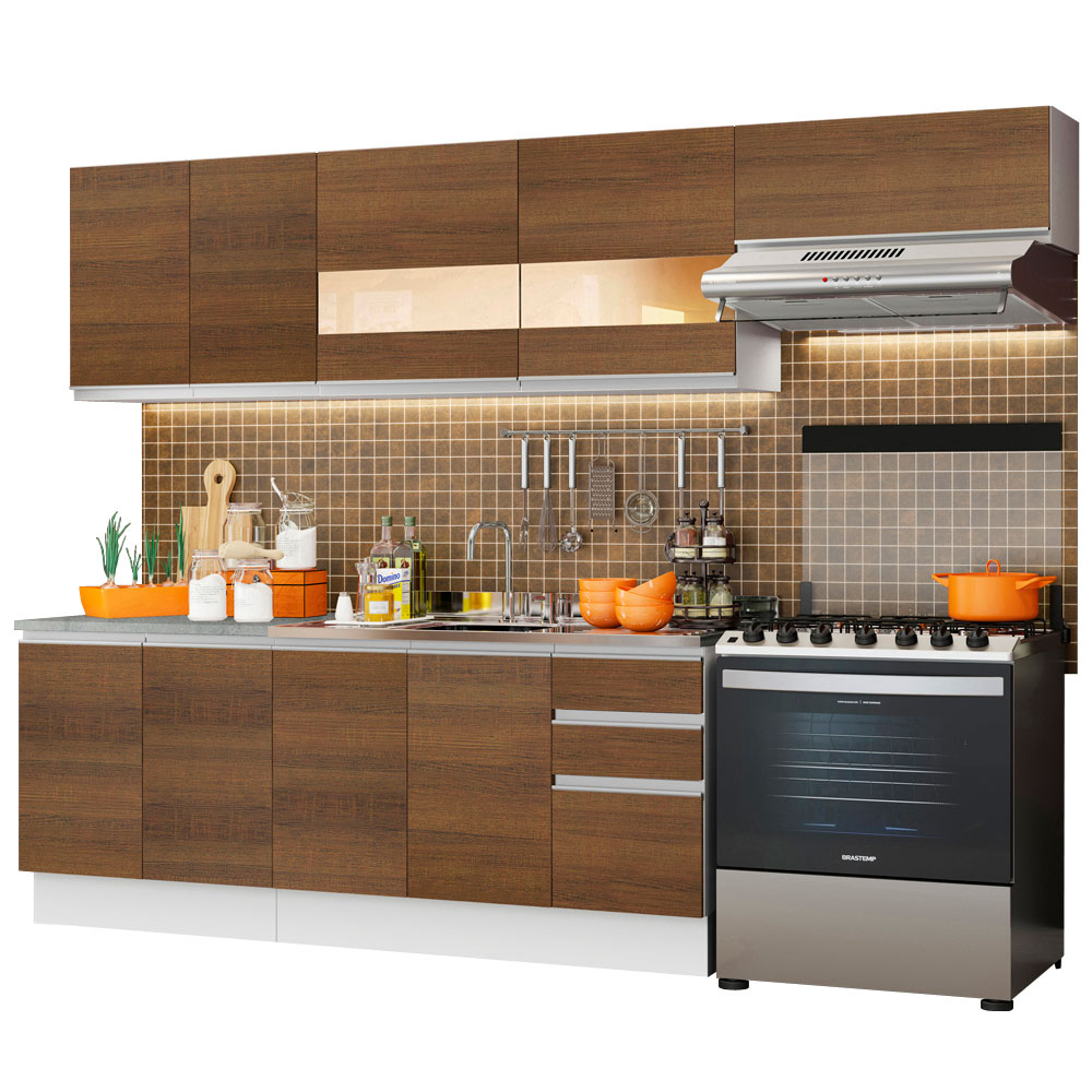 Cocina Integral Completa Modular Madesa Marcela 280cm BM 03