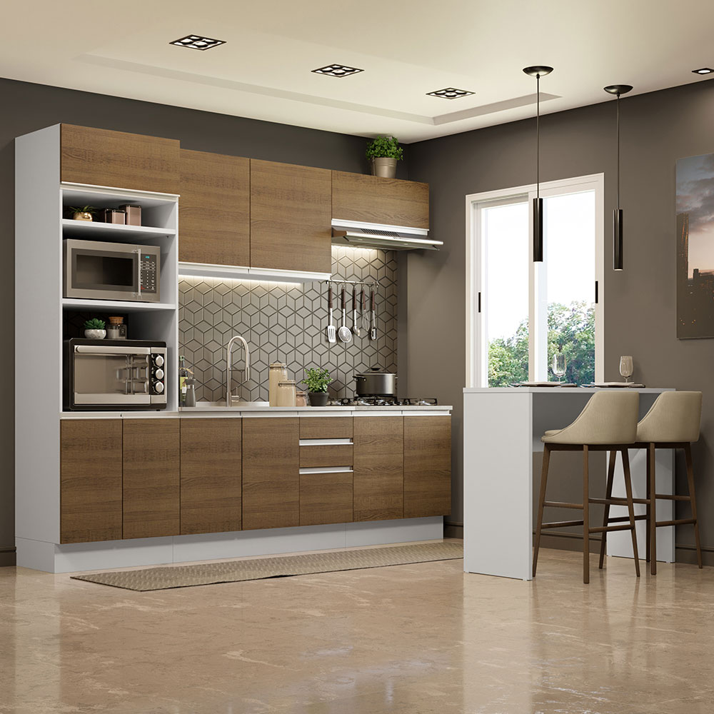 Cocina Integral Completa Modular Madesa Glamy 315cm BM 02.