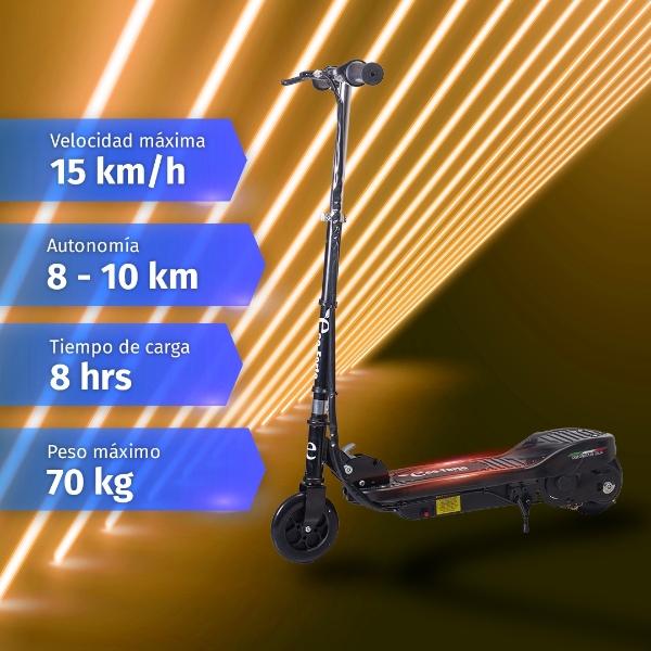 Scooter Patín Eléctrico Eco-forte Plegable 120w 12km/h Negro
