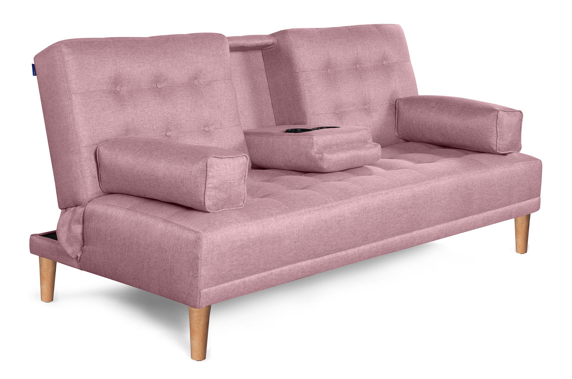 Sofá Cama De Lino Palo De Rosa Makora Modelo Queen