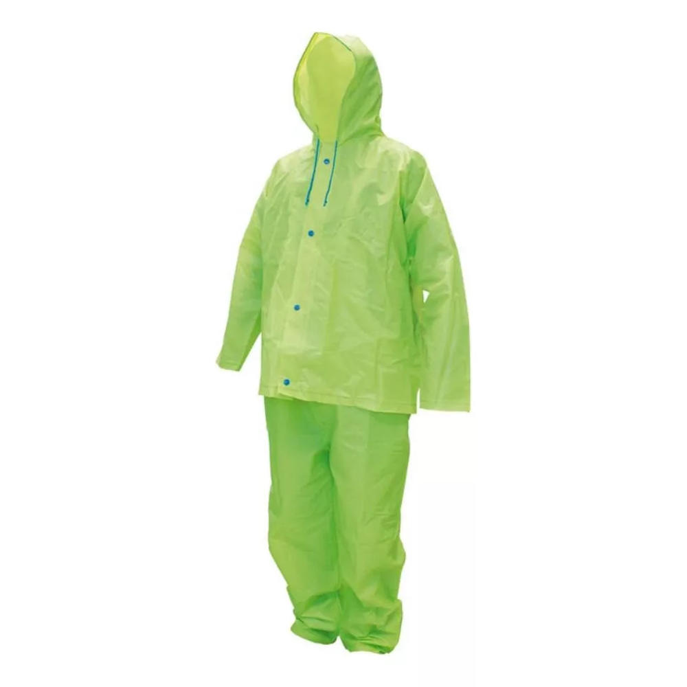 Impermeable 2 Piezas De Alta Visibilidad Urrea Verde Talla M.