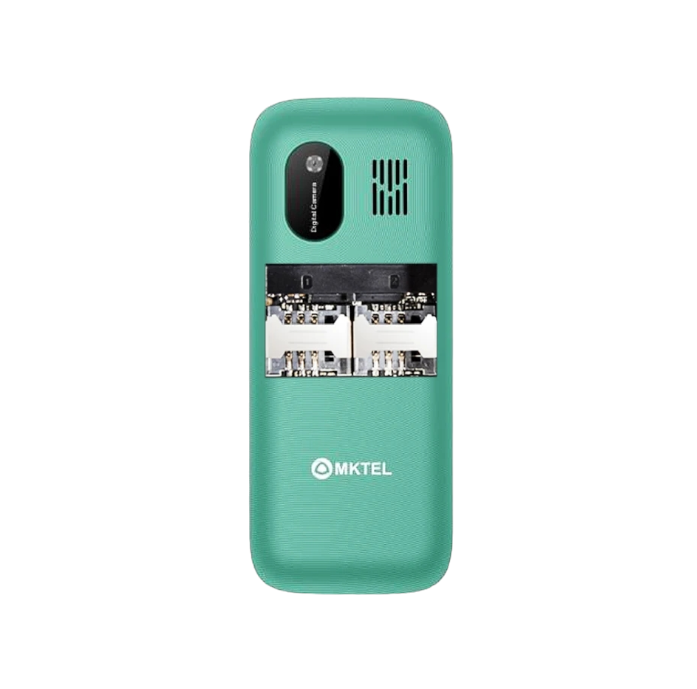 Celular verde MKTel dual sim.